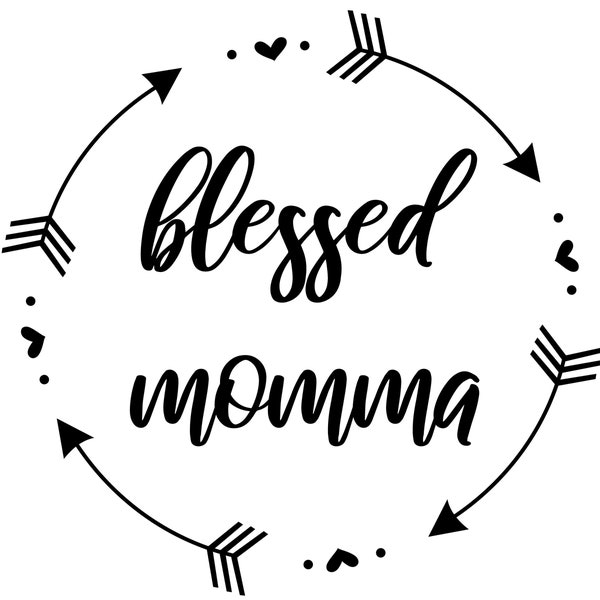 Blessed Momma Svg - Etsy