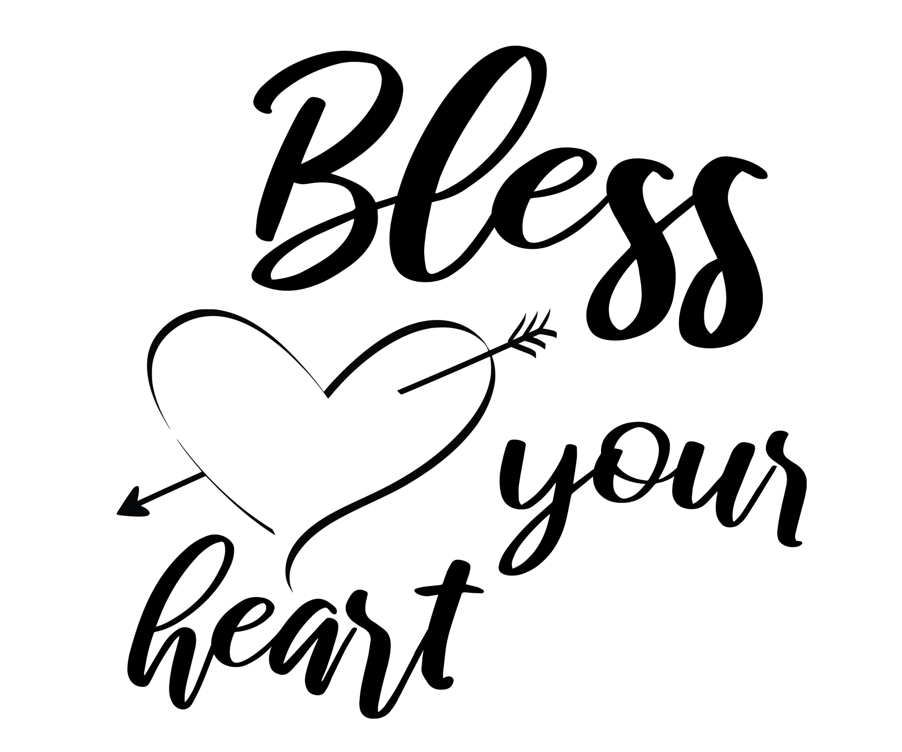 Bless Your Heart Svg Southern Saying Svg Sassy Svg Heart - Etsy