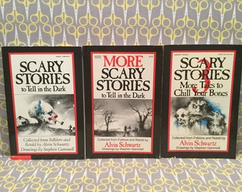 Scary Stories Treasury by Alvin Schwartz Hardcover Book Scary | Etsy