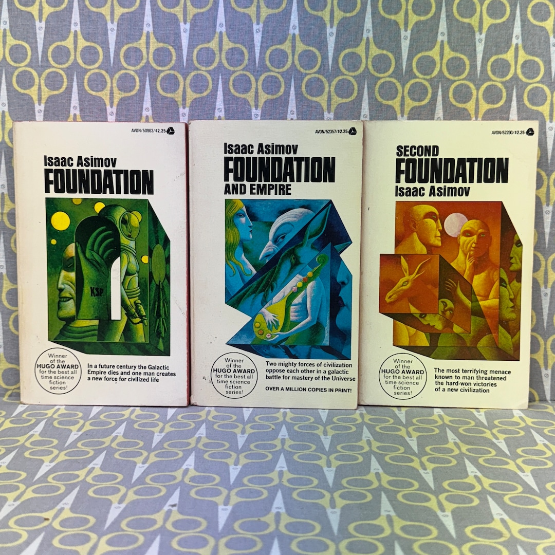 The Foundation Trilogy by Isaac Asimov Paperback Book Vintage ...