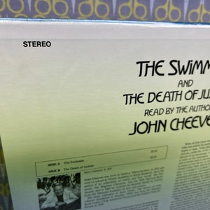 The Swimmer and the Death of Justina Read by John Cheever Vinyl Record ...