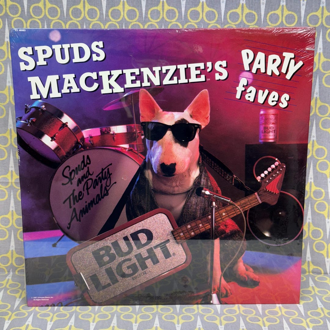 Sealed Spuds Mackenzies Party Faves Vinyl Record Album LP Bud Light's ...