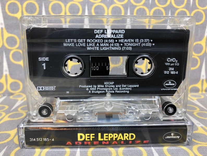 Adrenalize by Def Leppard Cassette Tape Vintage Music | Etsy