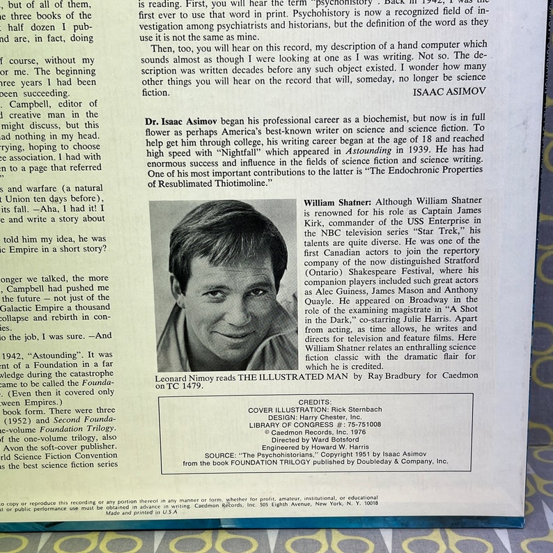 Foundation the Psychohistorians by Isaac Asimov Read by William Shatner ...