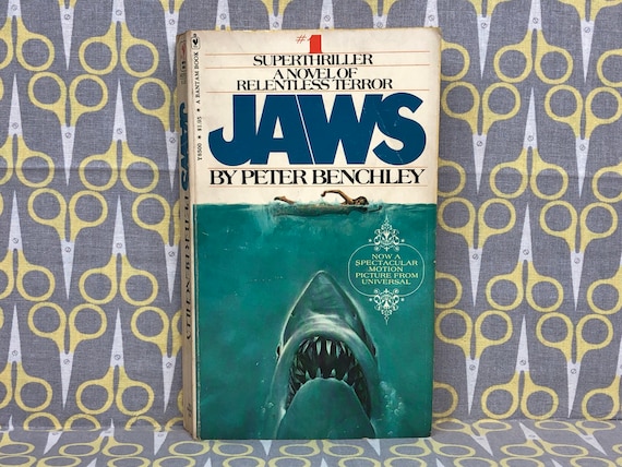 Jaws by Peter Benchley paperback book Movie Tie In Vintage | Etsy