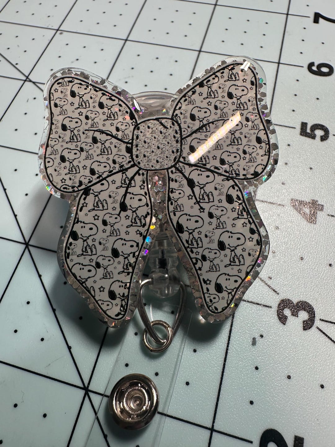 Snoopy Inspired Bow BADGE REEL - Etsy