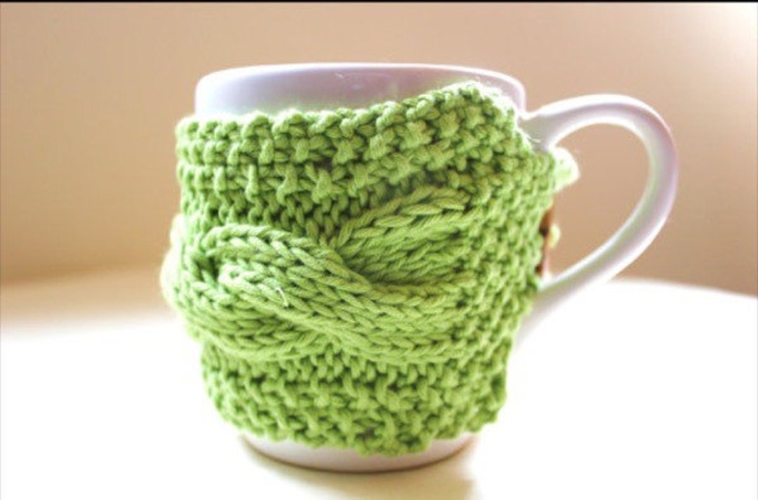 PDF Knitting Pattern: Cabled Mug Cosy Cup Cozy (0035 TLM) - Permission ...
