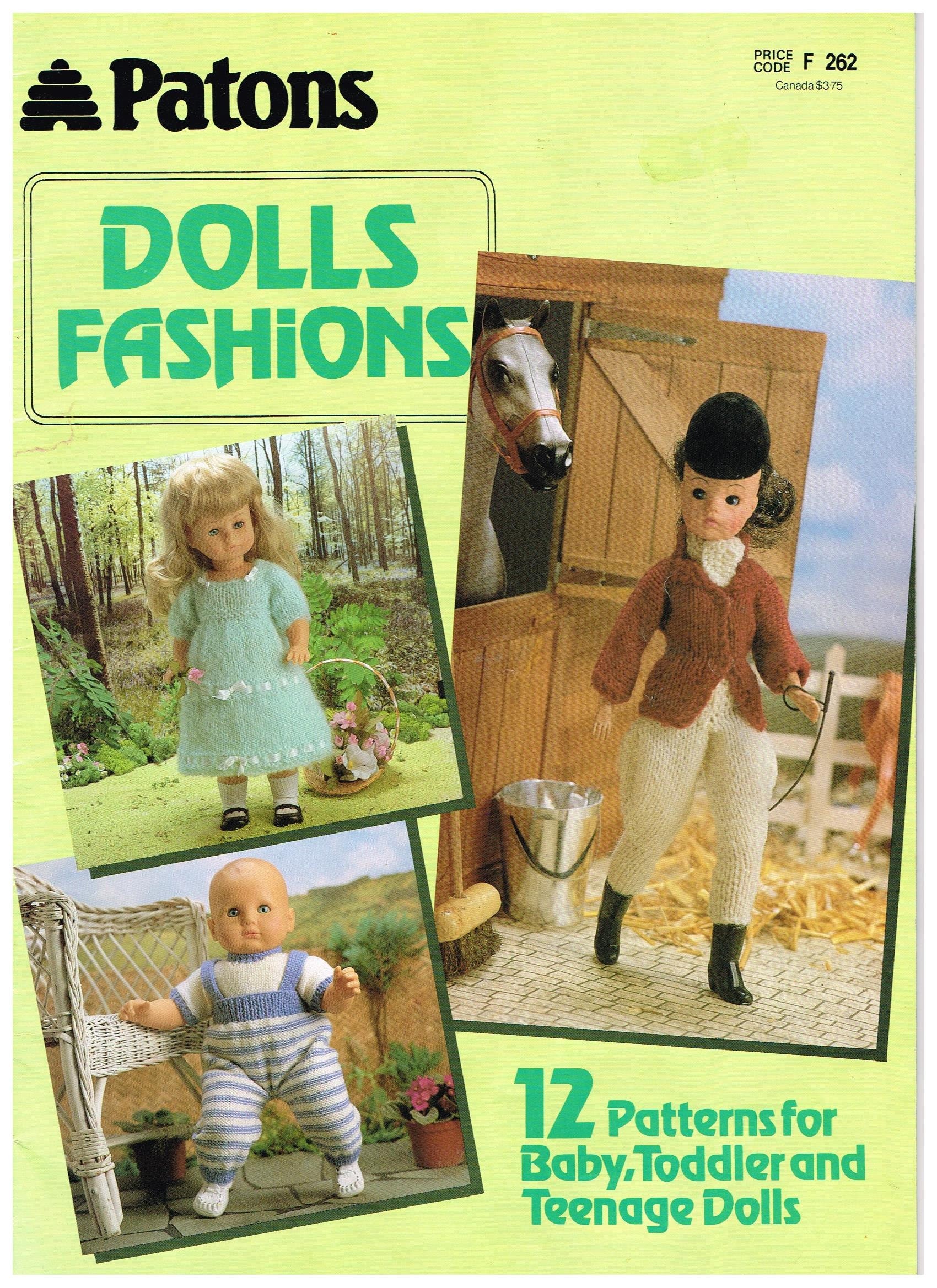 Patons Knitted Dolls Fashions Pattern Booklet F262 - Etsy