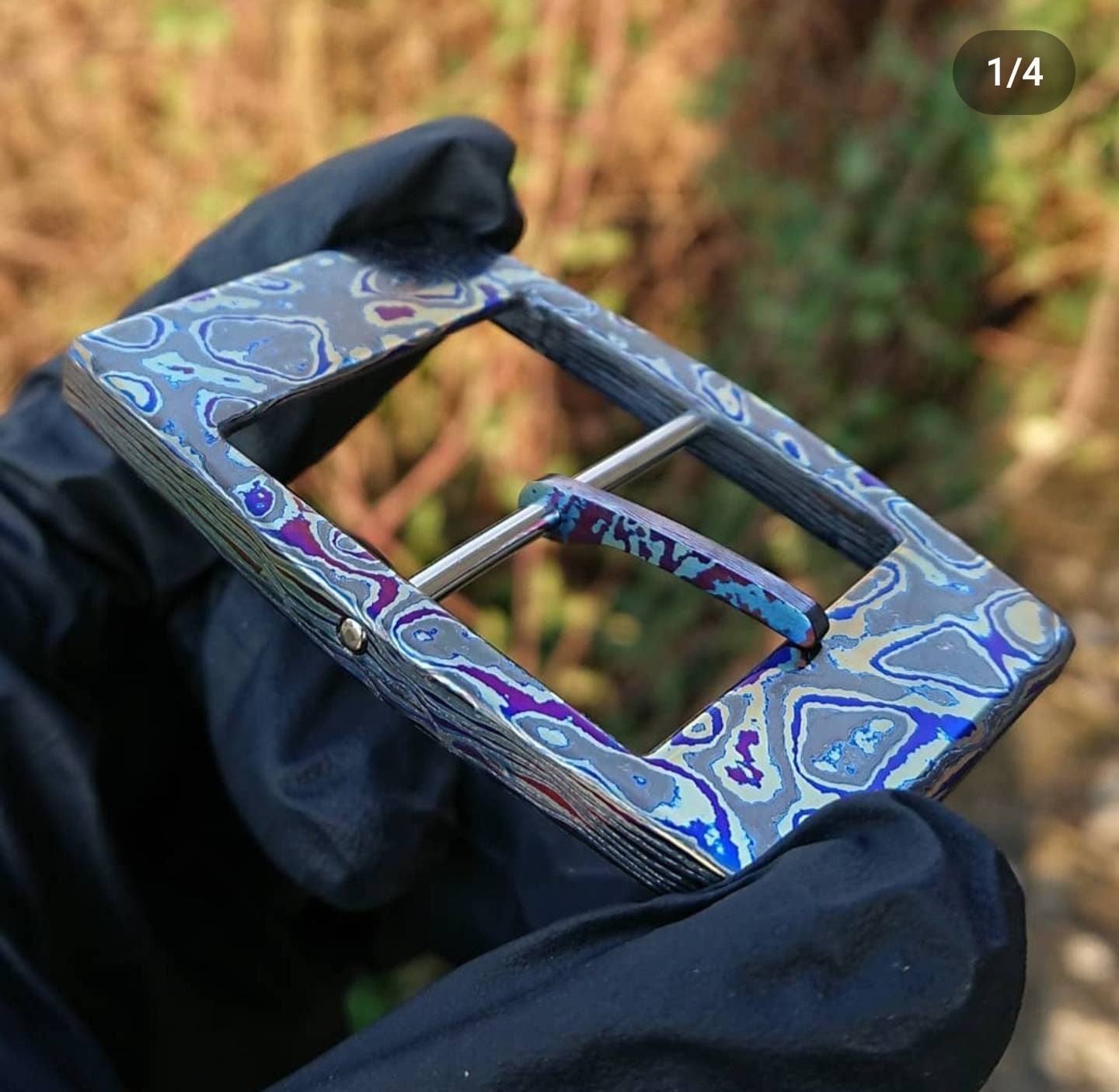 Timascus Mokume Gane Buckle, Customizable Size and Materials, Custom Made Luxury Watch Buckle ...