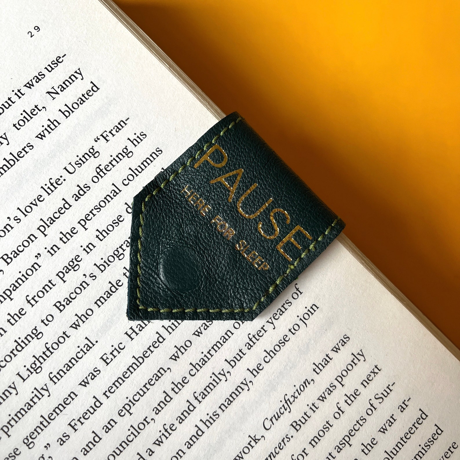 Personalise Gold Foil Magnetic Bookmark Leather Bookmark - Etsy UK