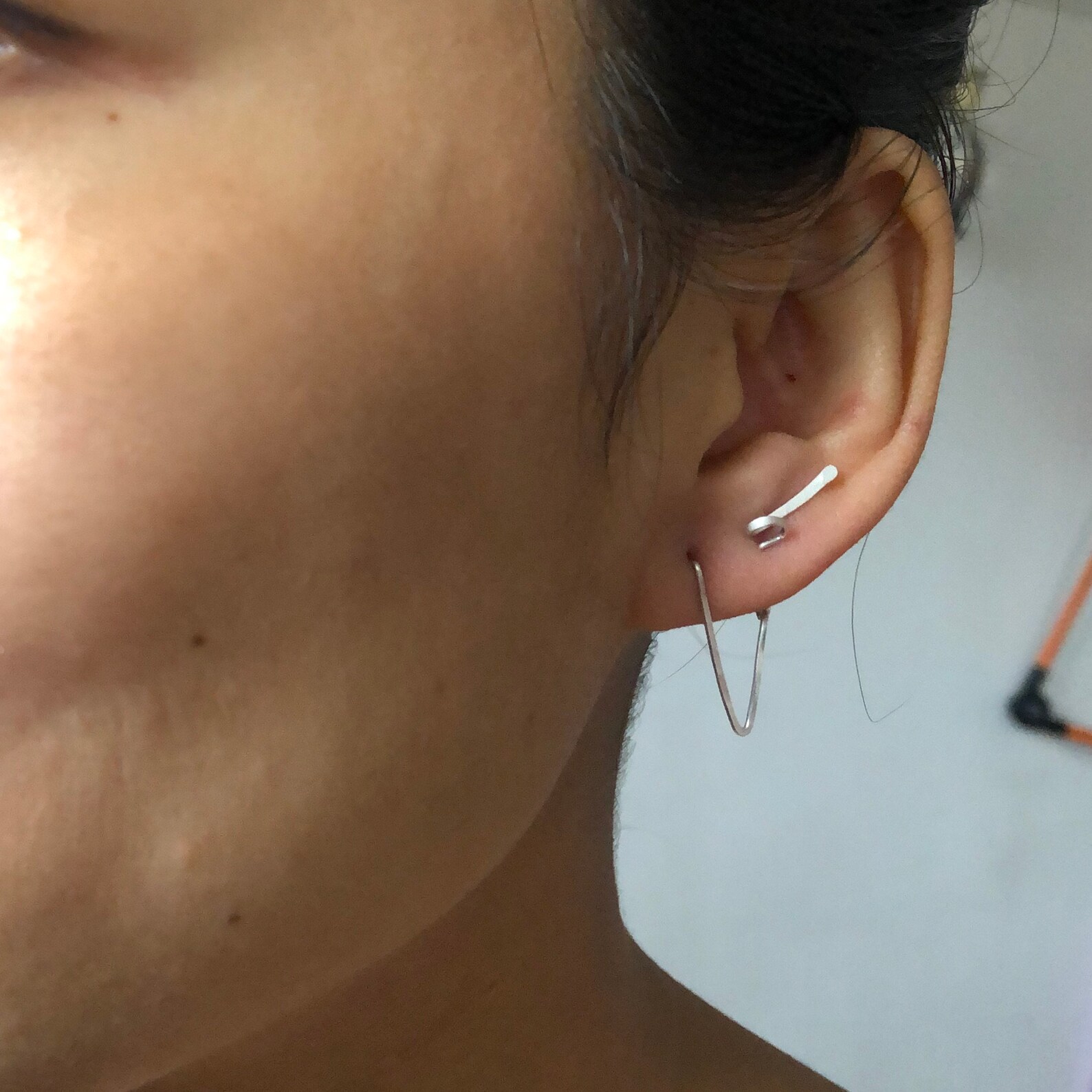 Gold-filled Double Piercing Two Hole Earring Double Piercing | Etsy UK