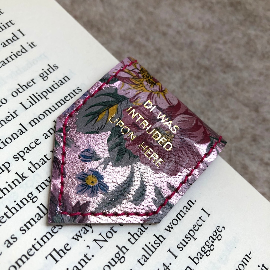 Personalise Magnetic Bookmark | Leather Bookmark Printed Floral ...