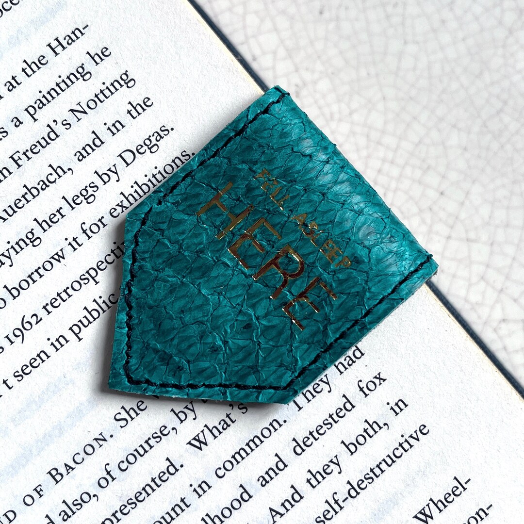 Personalise Gold Foil Magnetic Bookmark Leather Bookmark Bright Sea ...