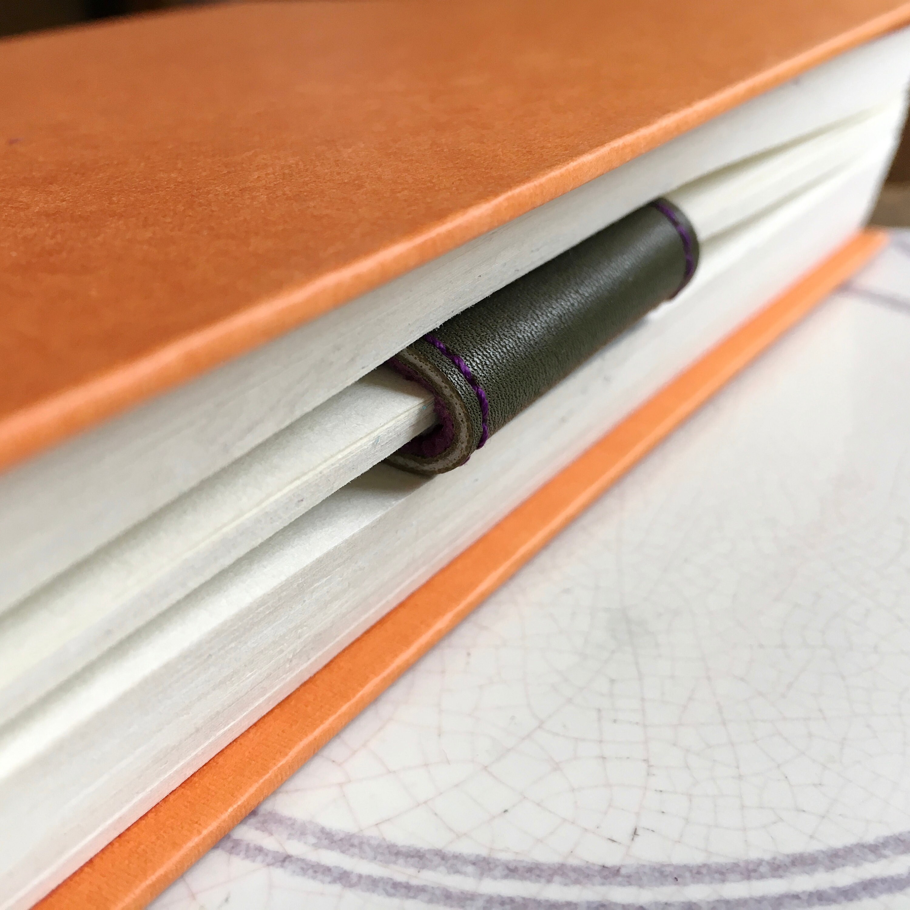 Personalise Bookmark | Olive Green Leather Bookmark | Magnetic Bookmark ...