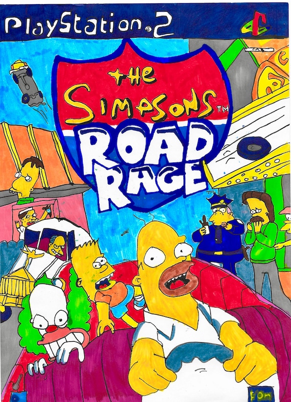 The Simpsons Road Rage Art Print | Etsy