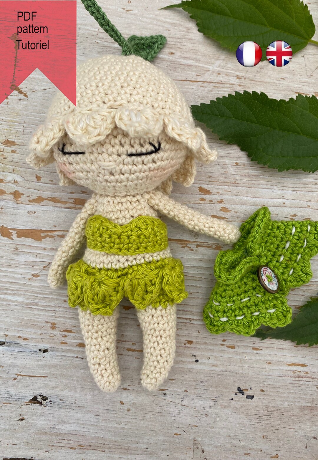 Crochet Pattern Lily of the Valley Doll LILIA English (US) and French ...