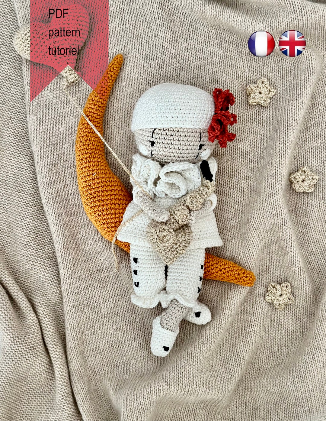 Crochet Pattern Little White Clown PIERROT With His Saxophone, a ...