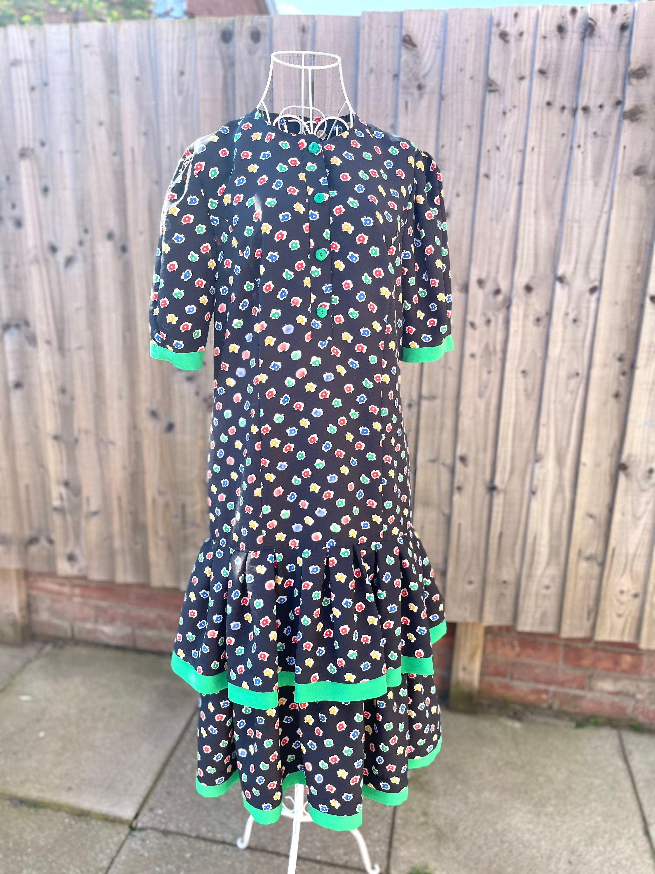 Vintage Dress Frilly Rara Skirt 80s 90s Fun Novelty Dopamine Dressing ...