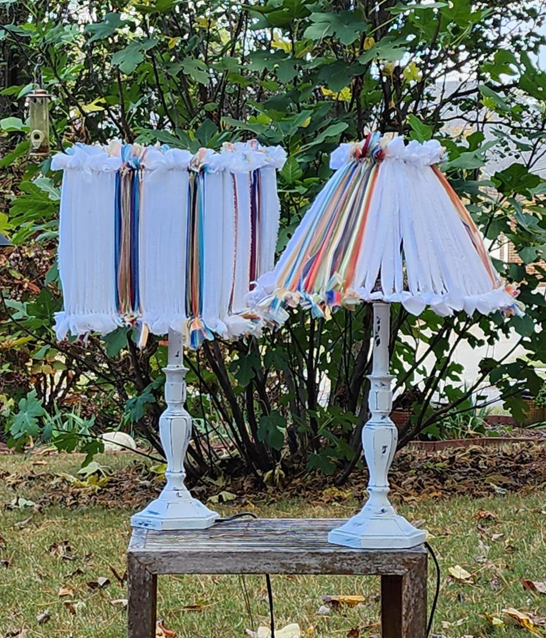 Lamps With Shades, White, Distressed - Etsy