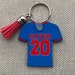 Custom Football Jersey Keychain - Personalized Team Gift - Stocking ...