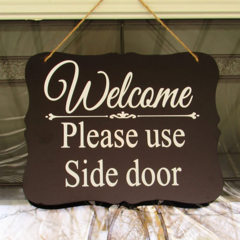 Use Side Door Sign - Etsy