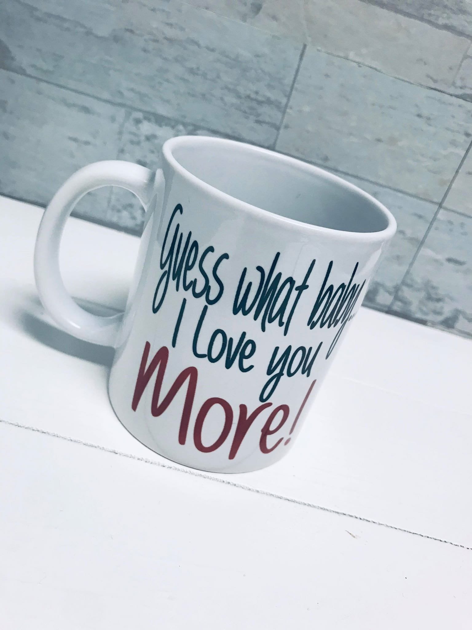 I love you more coffee mug Personalized I love you coffee | Etsy