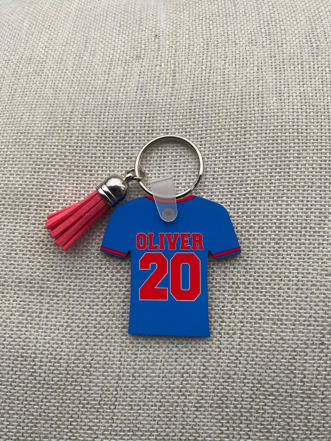 Custom Football Jersey Keychain - Personalized Team Gift - Stocking ...