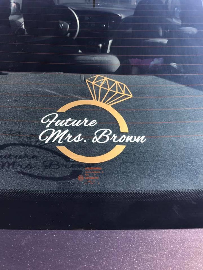 Future Mrs Car Decal Future Mrs Bride to Be Bride to Be - Etsy