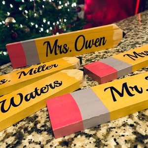 Pencil Name Plate for Teachers Desk, Teacher Gift - Etsy