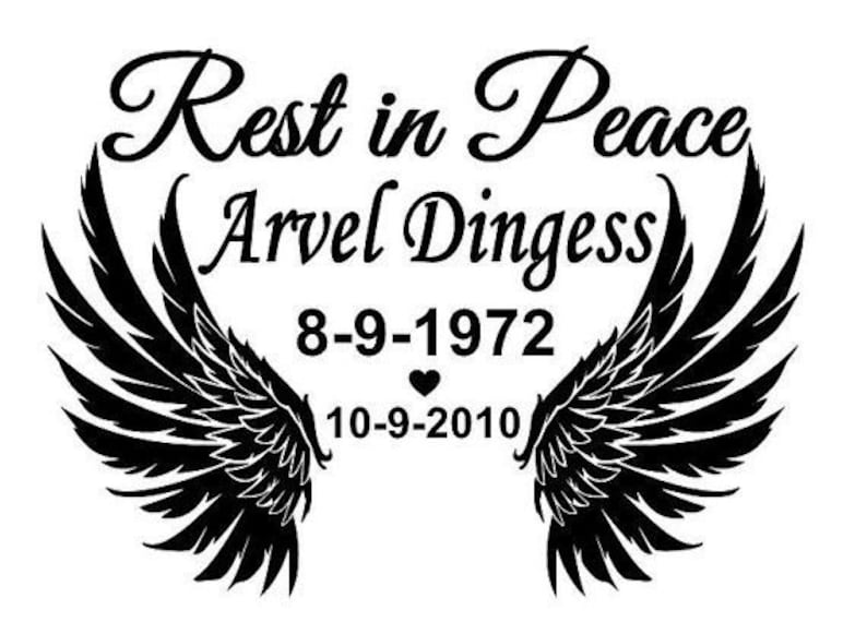 Rest in Peace Window Decal, Passed Away Decal, Remembrance Decal, Death ...