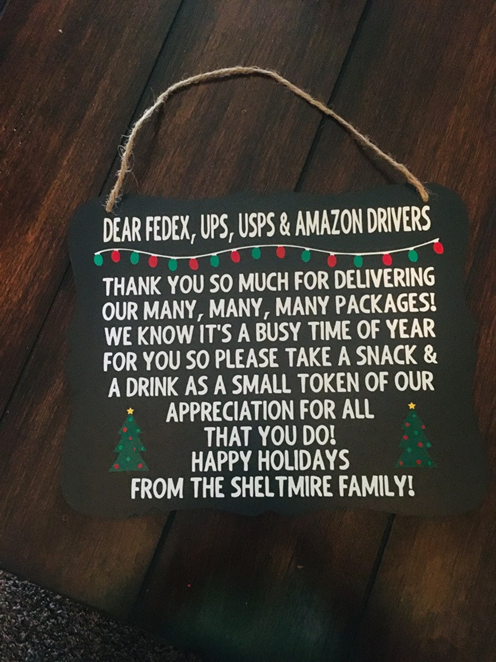 Christmas Sign Front Door Sign Delivery Driver Sign Sign | Etsy