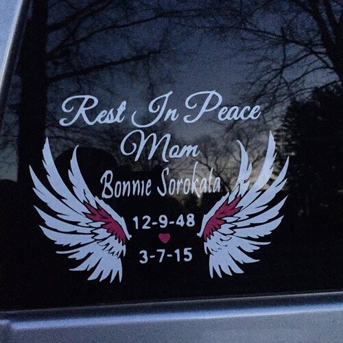 Rest in Peace Window Decal Passed Away Decal Remembrance - Etsy