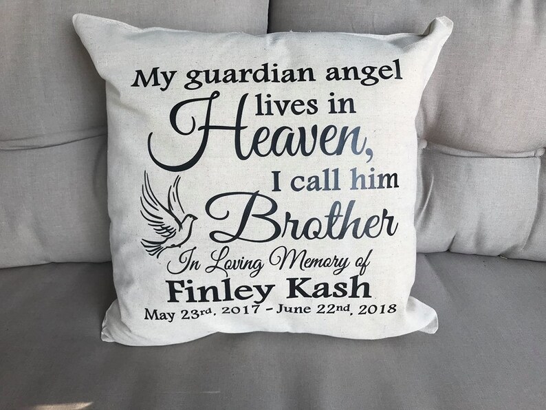 R.I.P Brother Pillow, Remembrance Pillow, Passing of a Loved One ...
