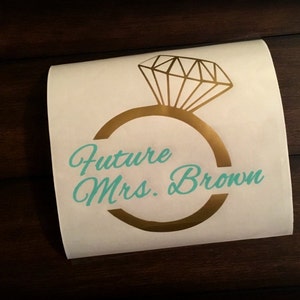 Future Mrs Car Decal, Future Mrs, Bride to Be, Bride to Be Gift, Bridal ...