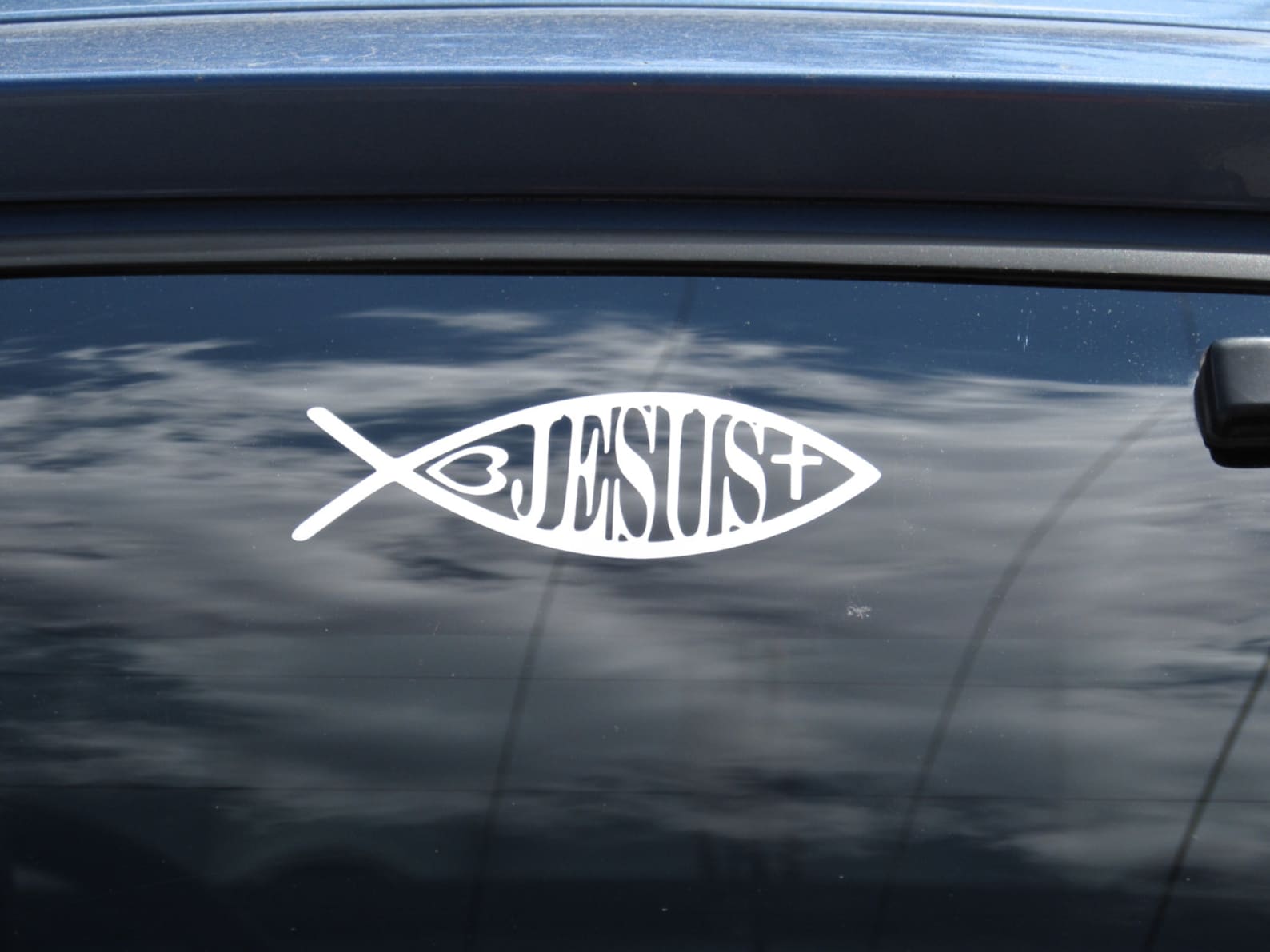 Christian Car Decal Ichthys Symbol Jesus Fish Decal - Etsy