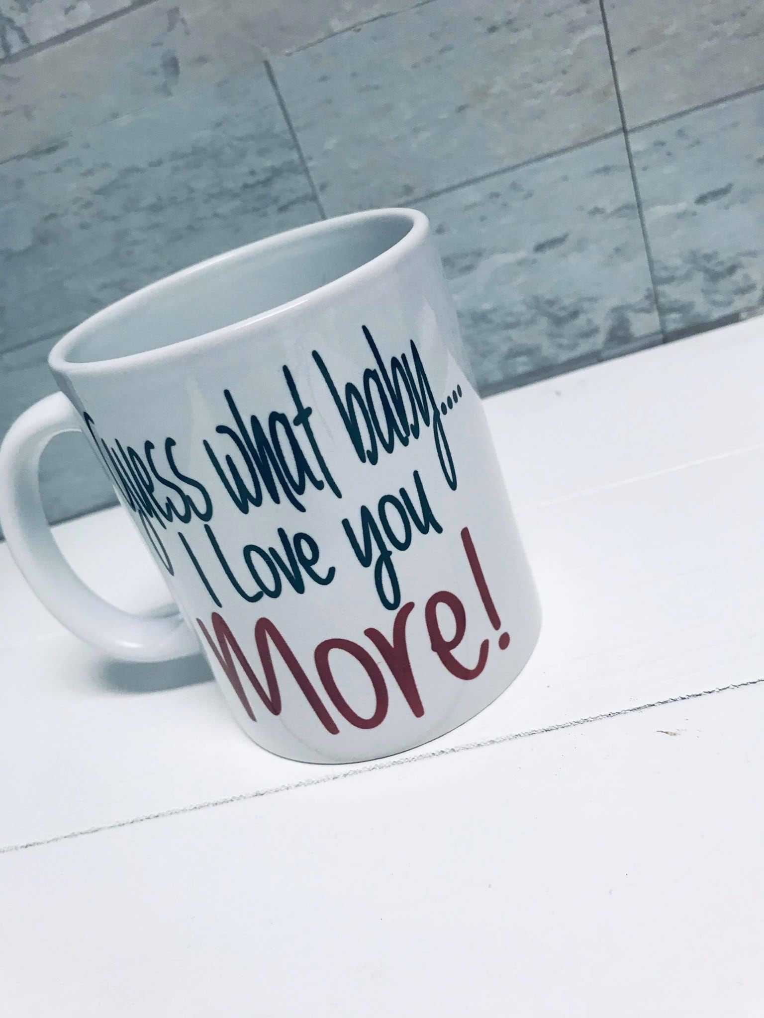 I love you more coffee mug Personalized I love you coffee | Etsy