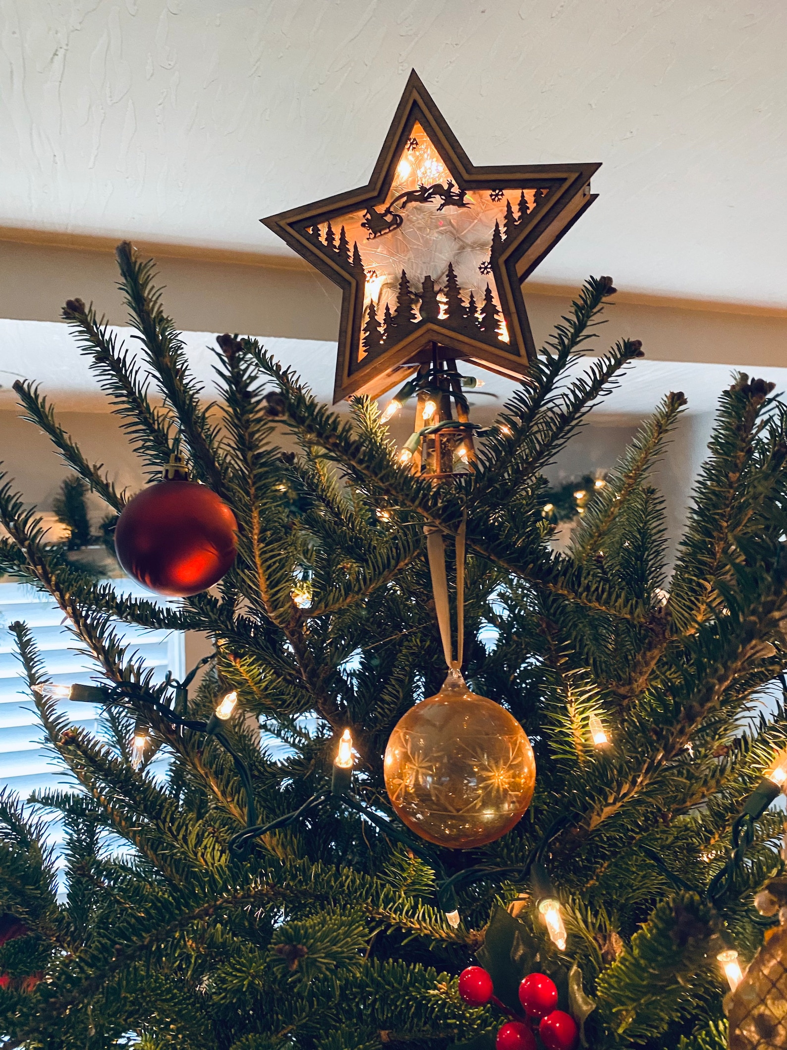 Wooden Handcrafted Tree Star Tree Topper - Etsy