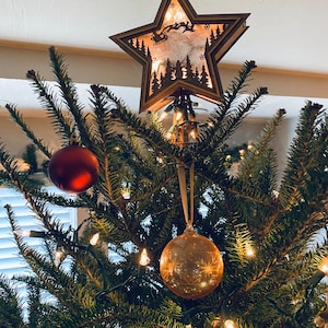 Wooden Handcrafted Tree Star, Tree Topper - Etsy