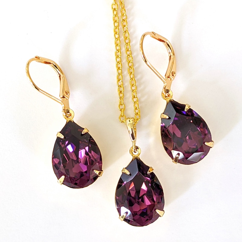 Amethyst Bridal Set - Etsy