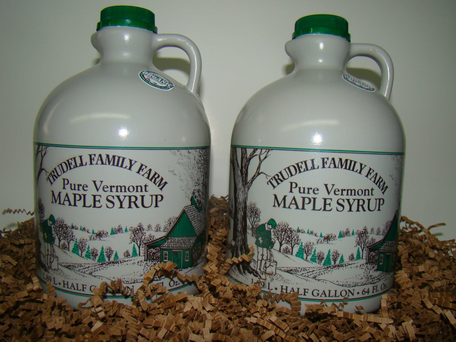 Pure Vermont Maple Syrup, 100% Organic, 1 Gallon (ships as Two Half ...