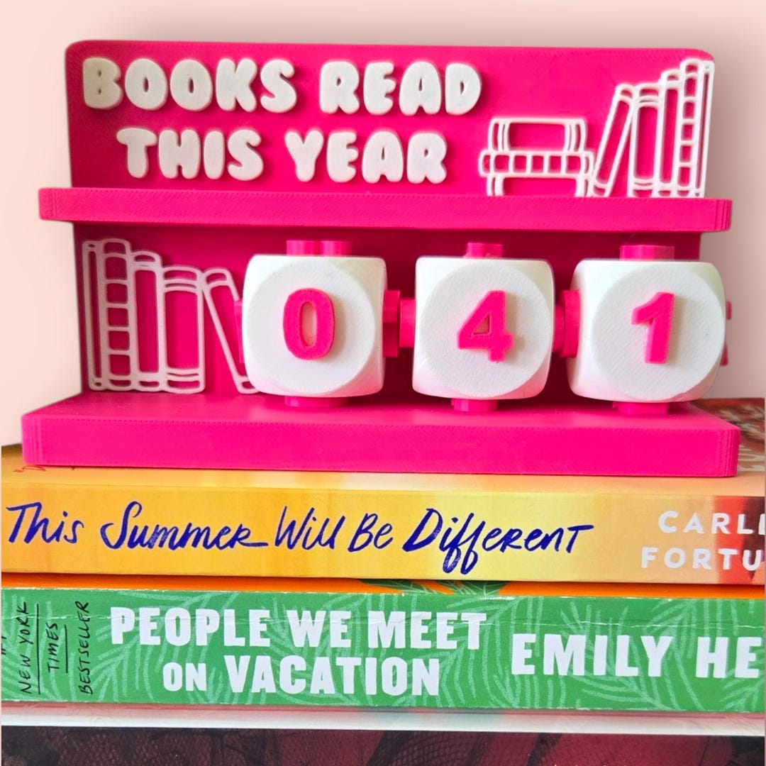 Books Read This Year Shelf Counter, Progressive Book Counter Display ...