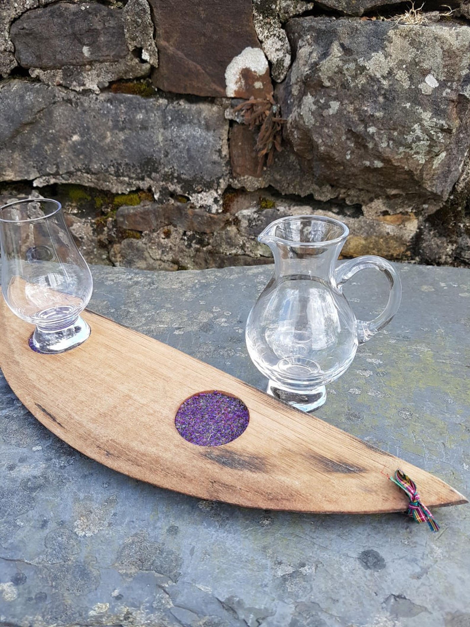 Whisky Barrel Lid Whisky Tasting Tray With 1 Glass 1 Jug - Barrel ...