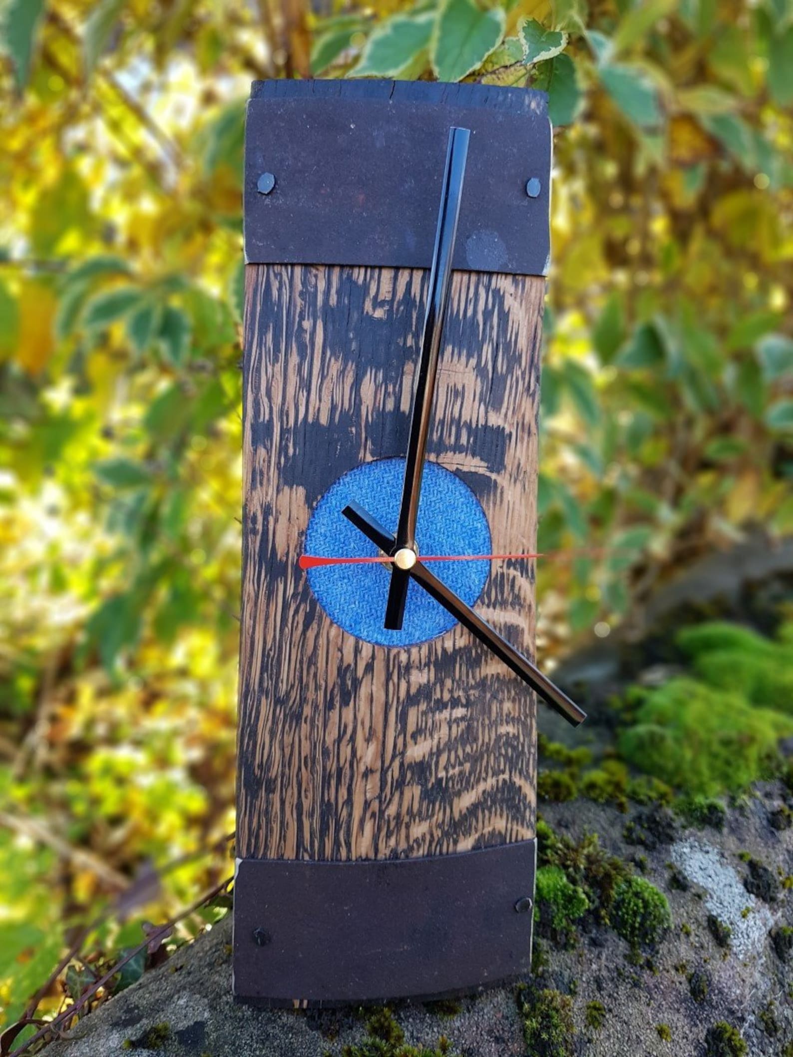 Whisky Barrel Clock With Harris Tweed- Recycled Oak Scotch Whisky ...