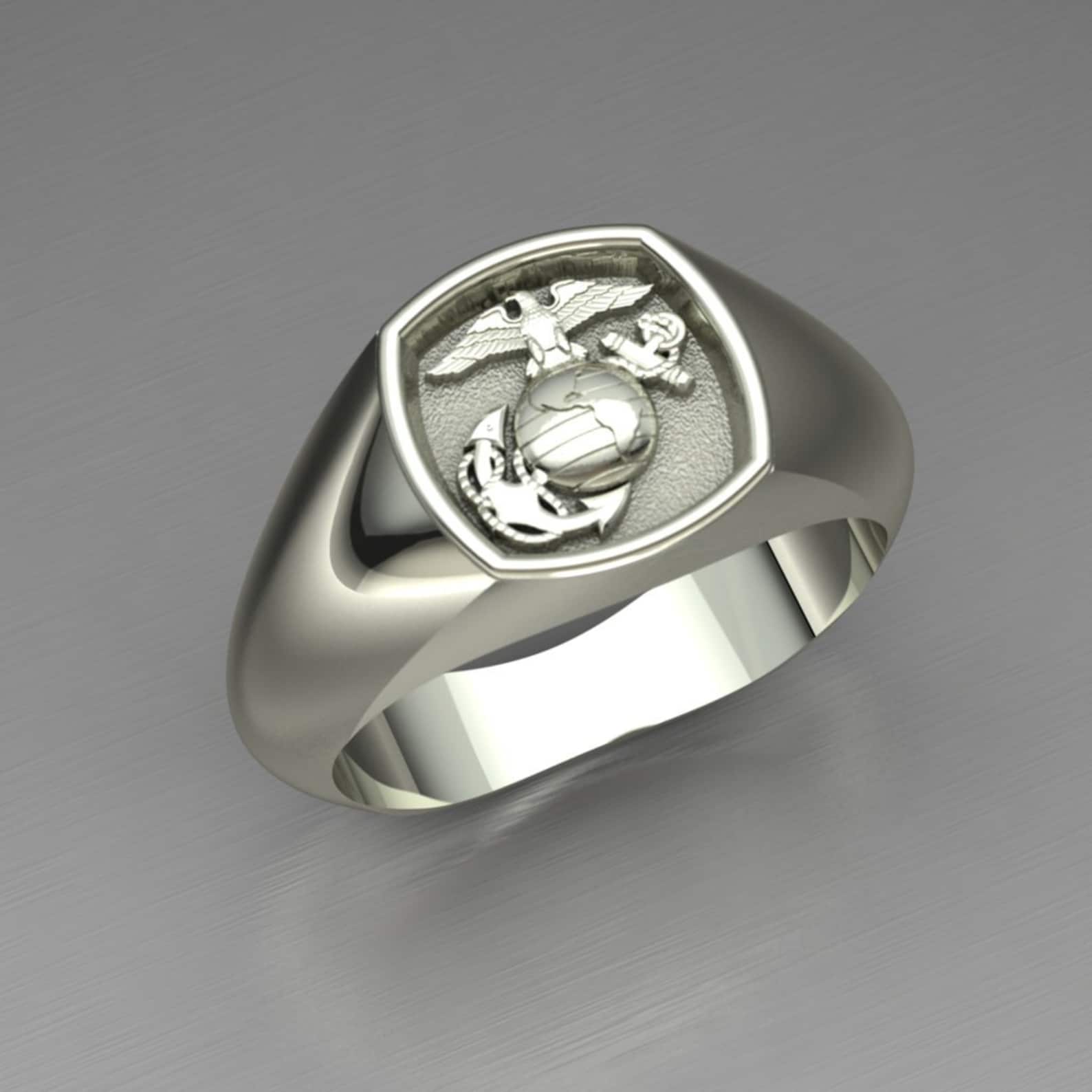Men's Marine Corps Ring - Etsy