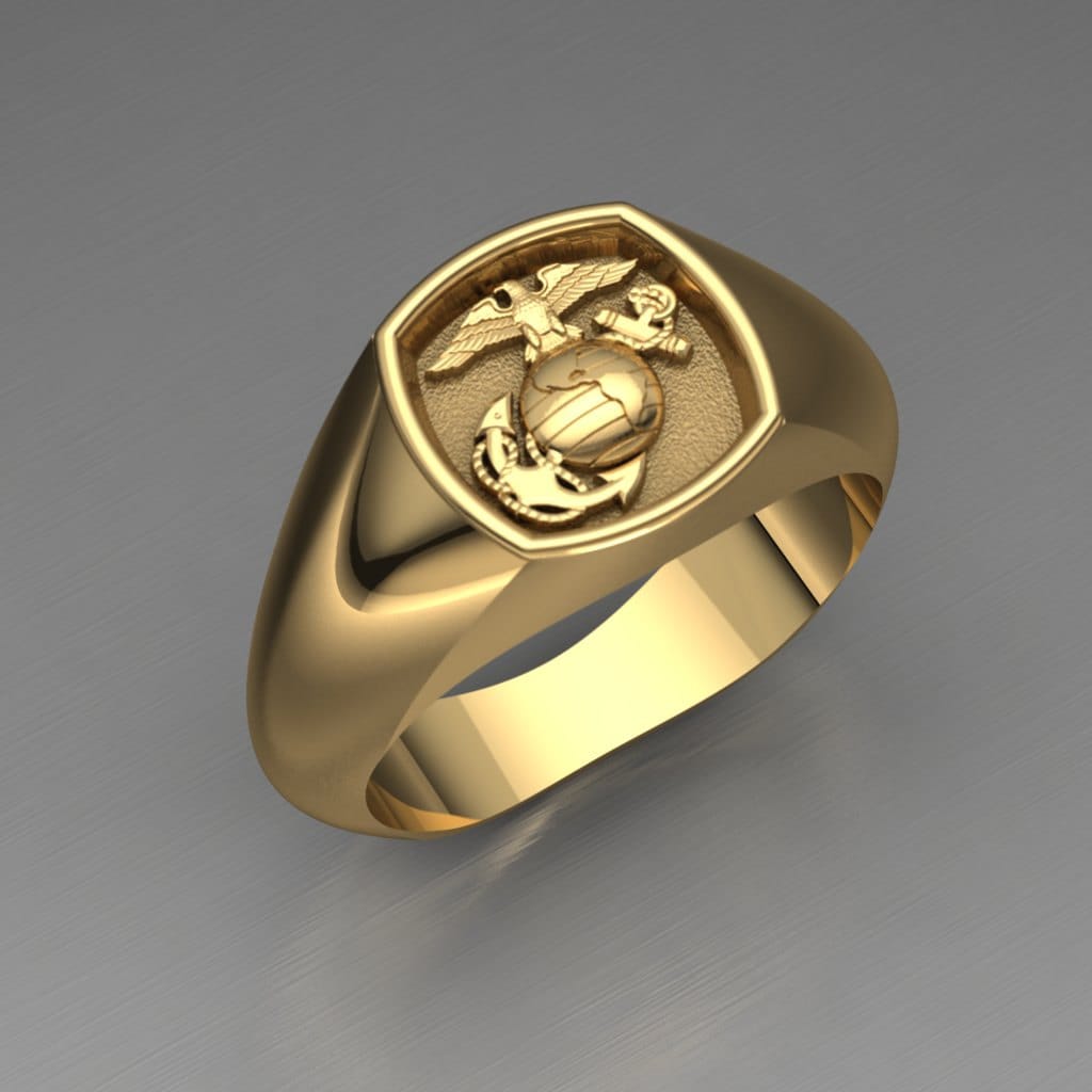 Womens USMC Signet Ring - Etsy