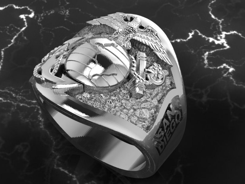 Marine Corps Graduation Ring 'san Diego'. Made by Marines for Marines ...