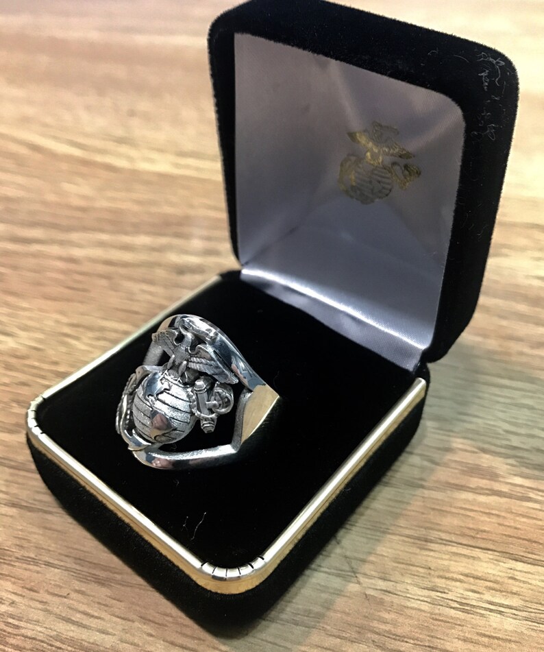 Marine Corps Open Faced Ring | Etsy