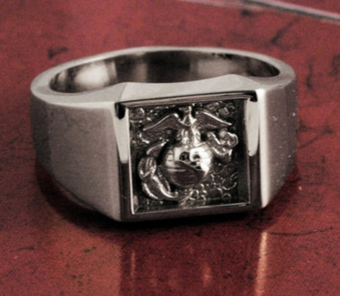 Marine Corps USMC Signet Ring | Etsy