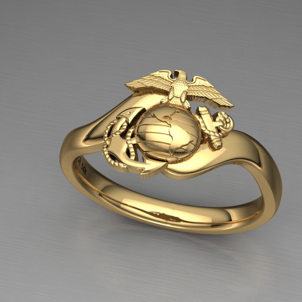 Womens Marine Corps Ring - Etsy