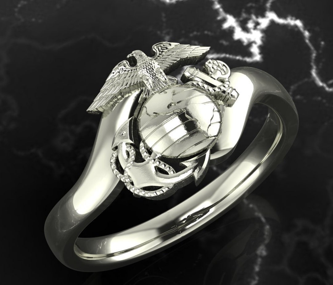 Womens Marine Corps Ring - Etsy